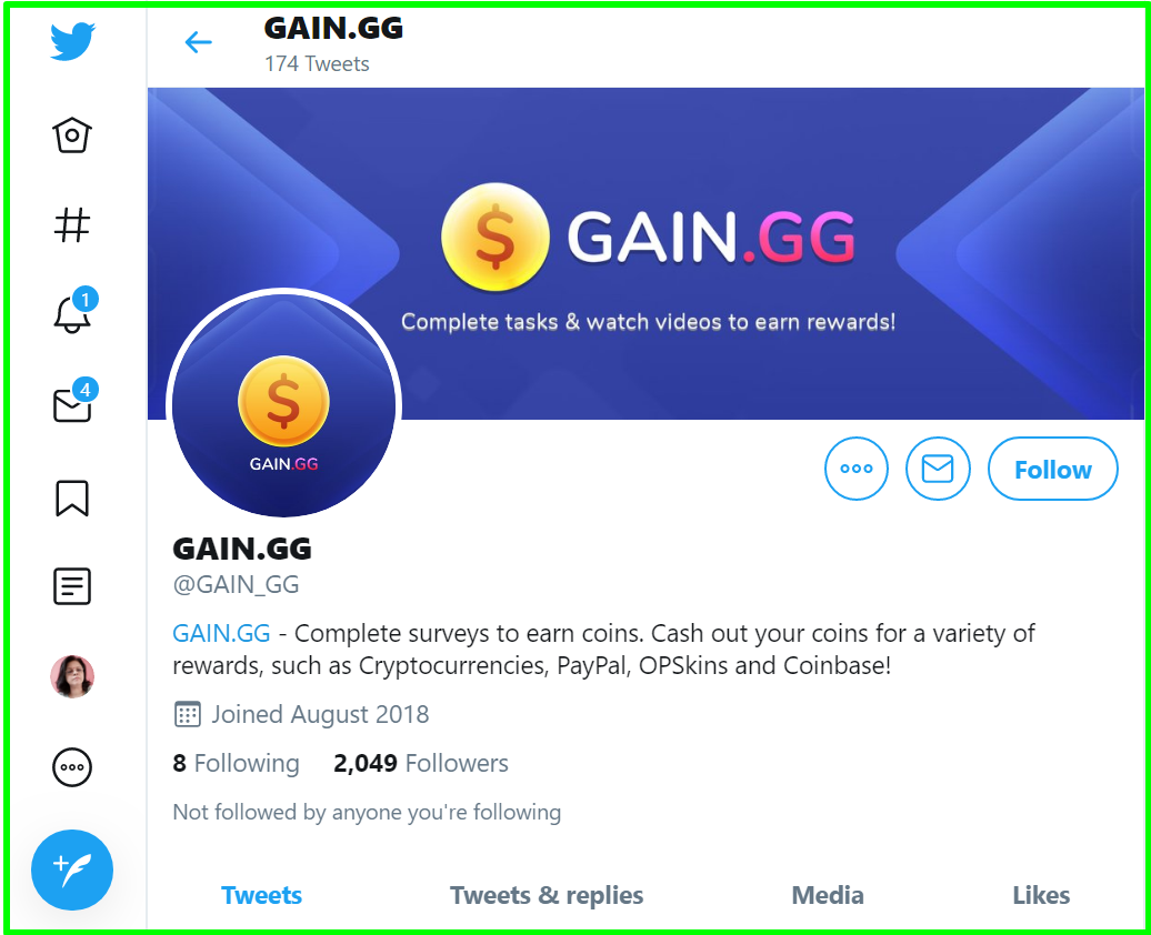 5 GAIN GG GAIN GG Twitter Advantage Affiliates 5 GAIN GG GAIN GG Twitter Advantage Affiliates